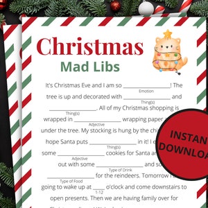 Christmas Mad Libs | Printable Christmas Game | Christmas Activity for ...