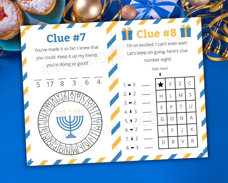 Indoor Hanukkah Treasure Hunt for Older Kids | Hanukkah Scavenger Hunt ...