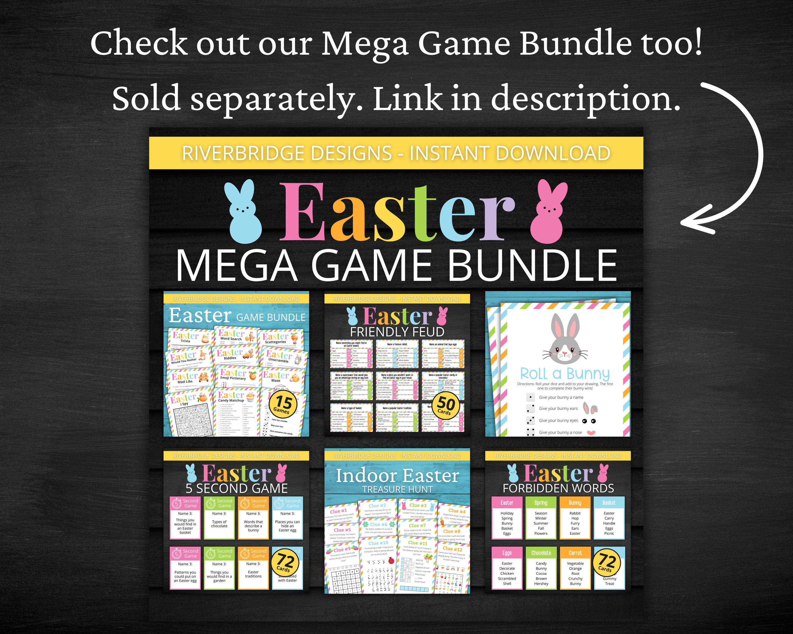 Easter Game Bundle | Printable Easter Games for Kids and Adults | Party ...