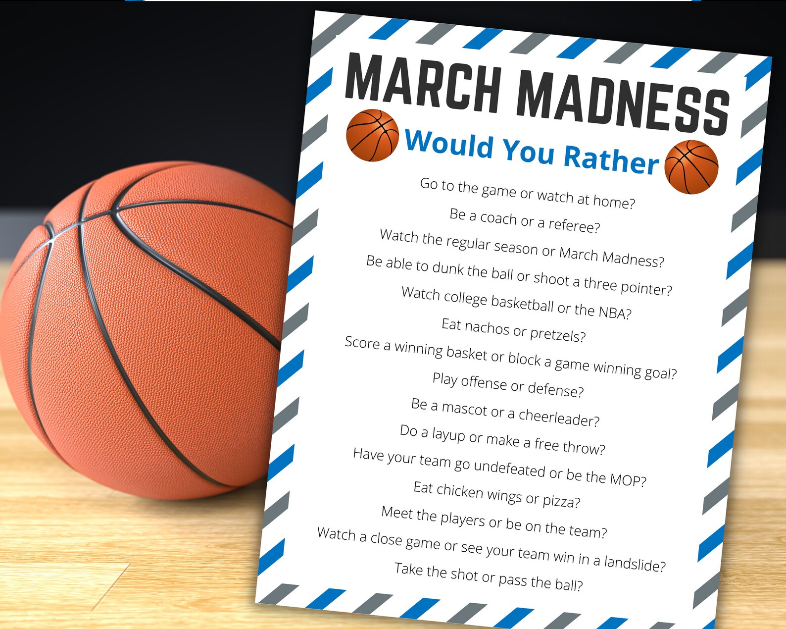 March Madness Would You Rather Printable March Madness Game | Etsy