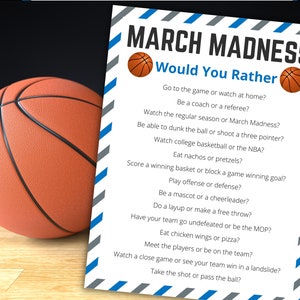 March Madness Would You Rather | Printable March Madness Game for Kids ...
