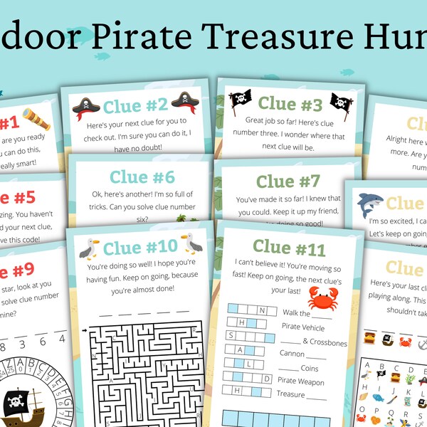Pirate Treasure Hunt - Etsy