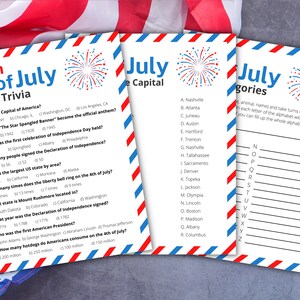 Fourth of July Game Bundle | Printable Fourth of July Games and ...