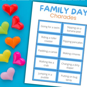 Family Day Charades | Printable Family Day Game | Family Day Activity ...