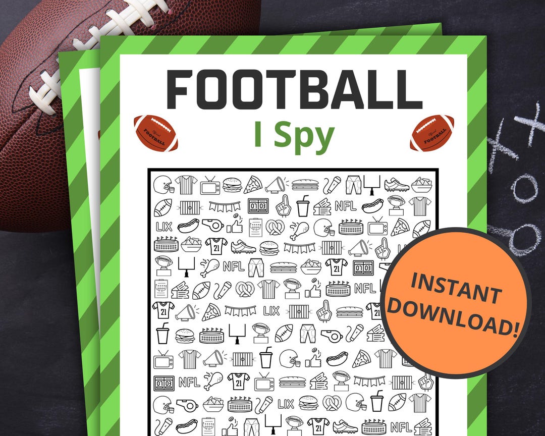 Football I Spy | Printable Football Game | Football Activity for Kids ...
