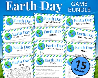 Earth Day Trivia Printable Earth Day Games for Kids and Adults Party ...