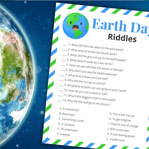 Earth Day Riddles | Printable Earth Day Games for Kids and Adults ...
