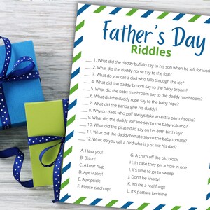 Father's Day Riddles Printable Father's Day Games for Kids and Adults ...