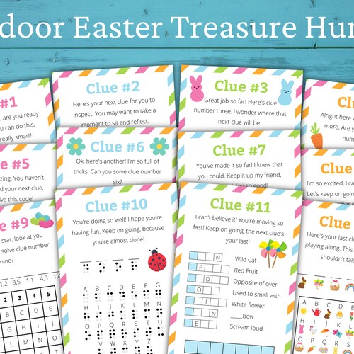Easter Scavenger Hunt for Kids Printable Treasure Hunt - Etsy
