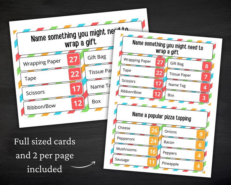Birthday Friendly Feud | Printable Birthday Party Activity for Kids and ...
