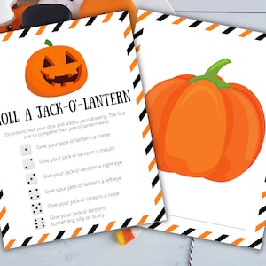 Roll A Jack-o'-lantern Game | Printable Halloween Game | Halloween ...