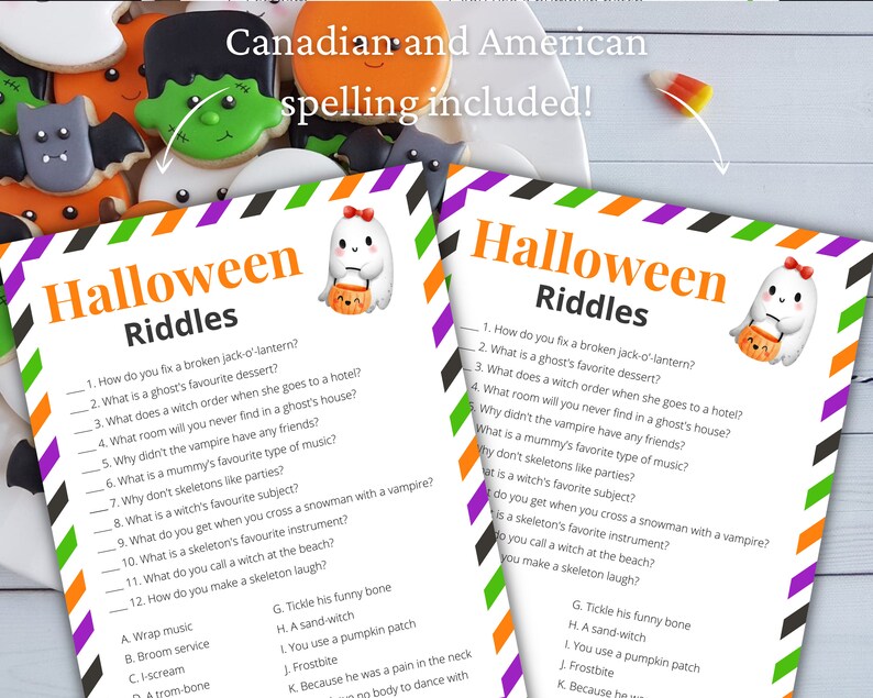 Halloween Riddles | Printable Halloween Game | Halloween Activity for ...