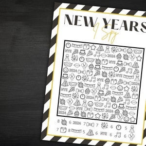 New Year's Eve I Spy Printable New Year's Game New Years Activity for ...