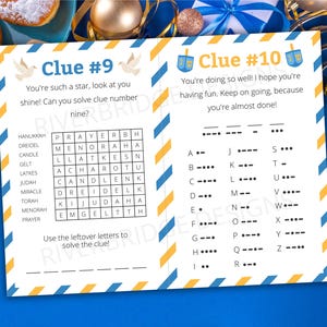 Indoor Hanukkah Treasure Hunt for Older Kids | Hanukkah Scavenger Hunt ...