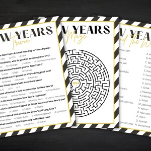 New Year's Eve Game Bundle | Printable New Year's Eve Games for Kids ...