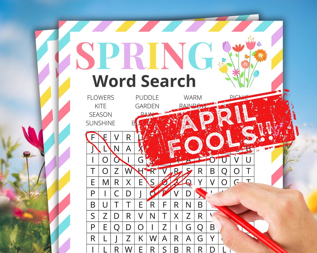April Fools Word Search | Printable April Fools Game for Kids and ...
