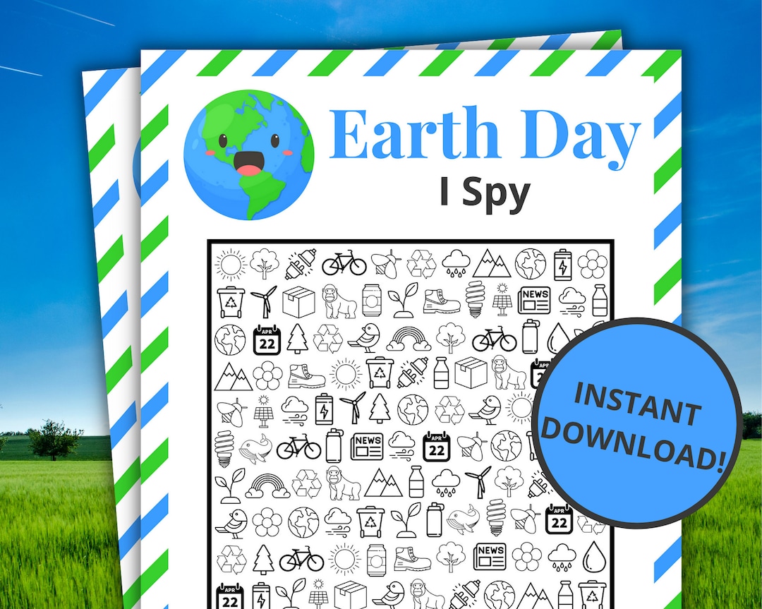 Earth Day I Spy Game Printable Earth Day Games for Kids and Adults ...