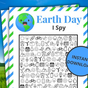 Earth Day I Spy Game Printable Earth Day Games for Kids and Adults ...