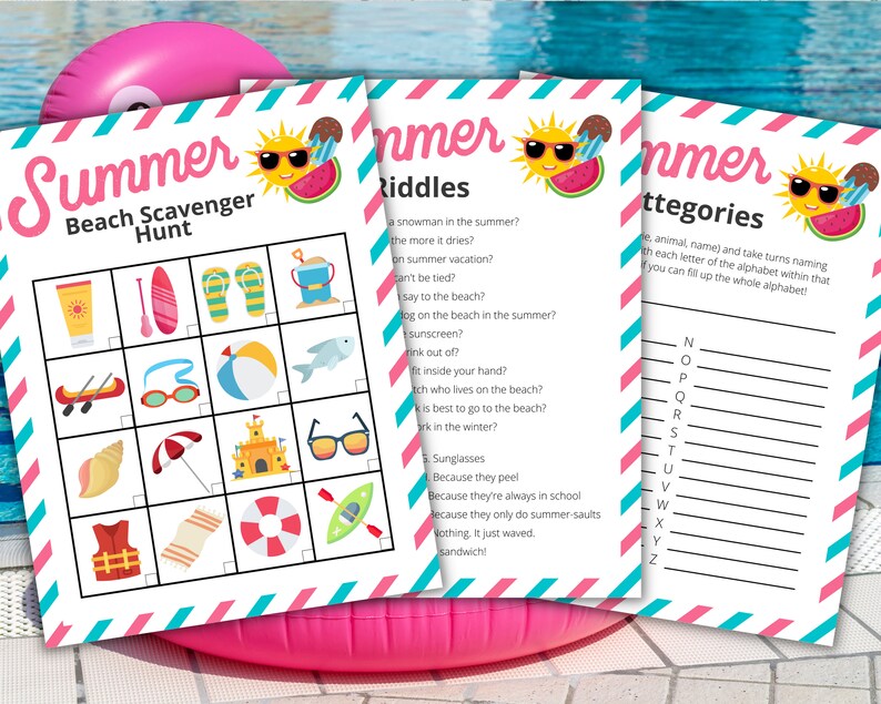 Summer Game Bundle Printable Summer Games and Activities for - Etsy