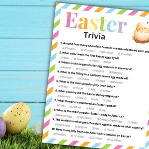 Easter Trivia | Printable Easter Game | Easter Activity for Kids and ...
