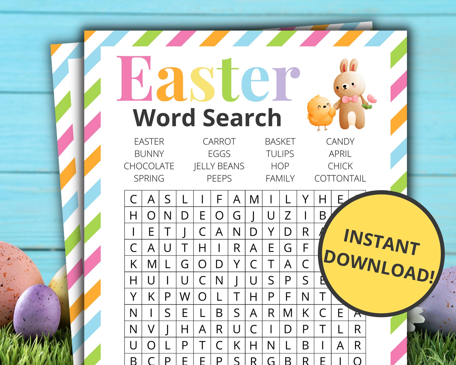 Easter Word Search Printable Easter Game Easter Activity for Kids and ...