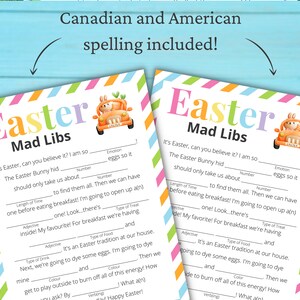 Easter Mad Libs | Printable Easter Game | Easter Activity for Kids and ...