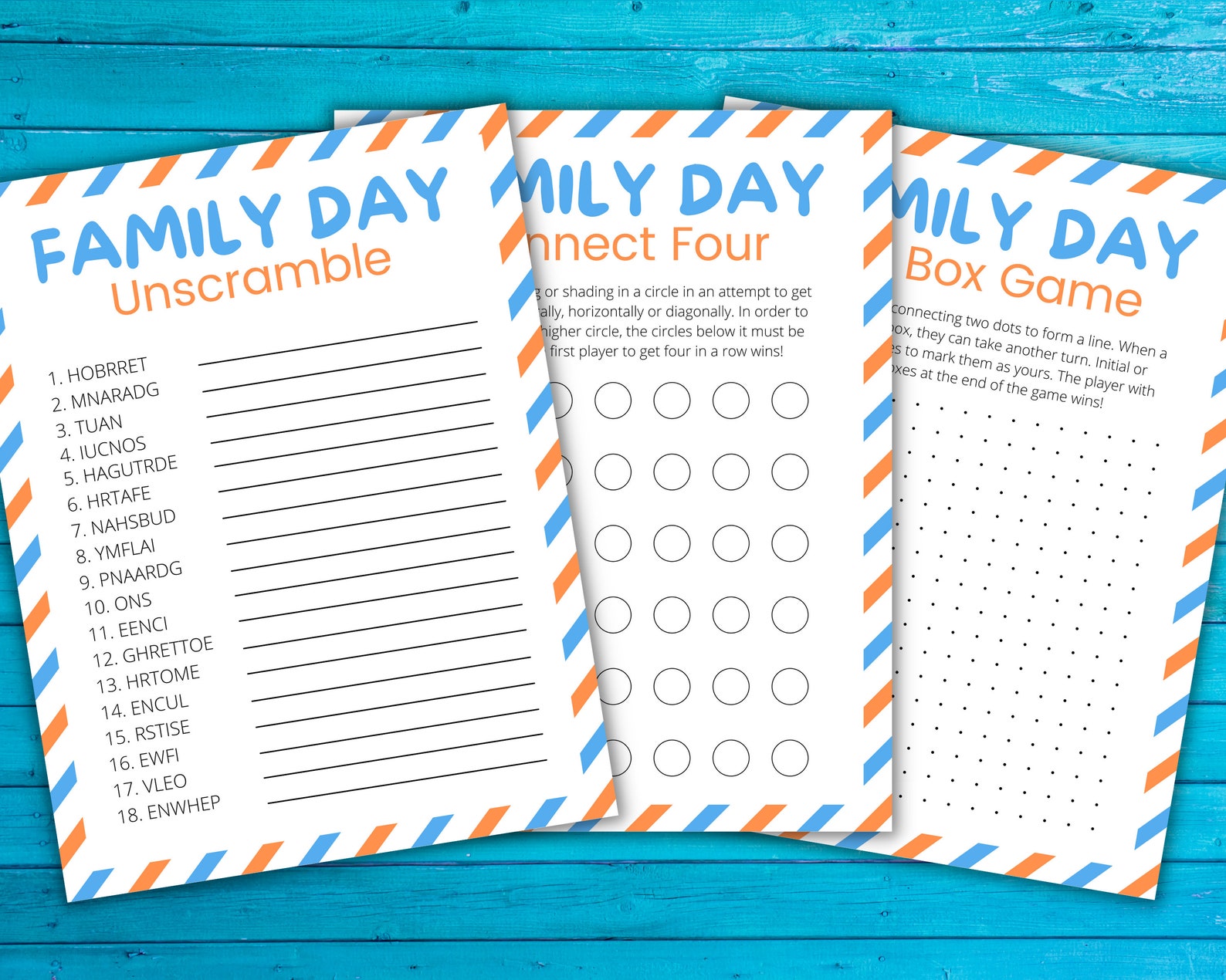 Family Day Game Bundle | Printable Family Day Games and Activities for ...
