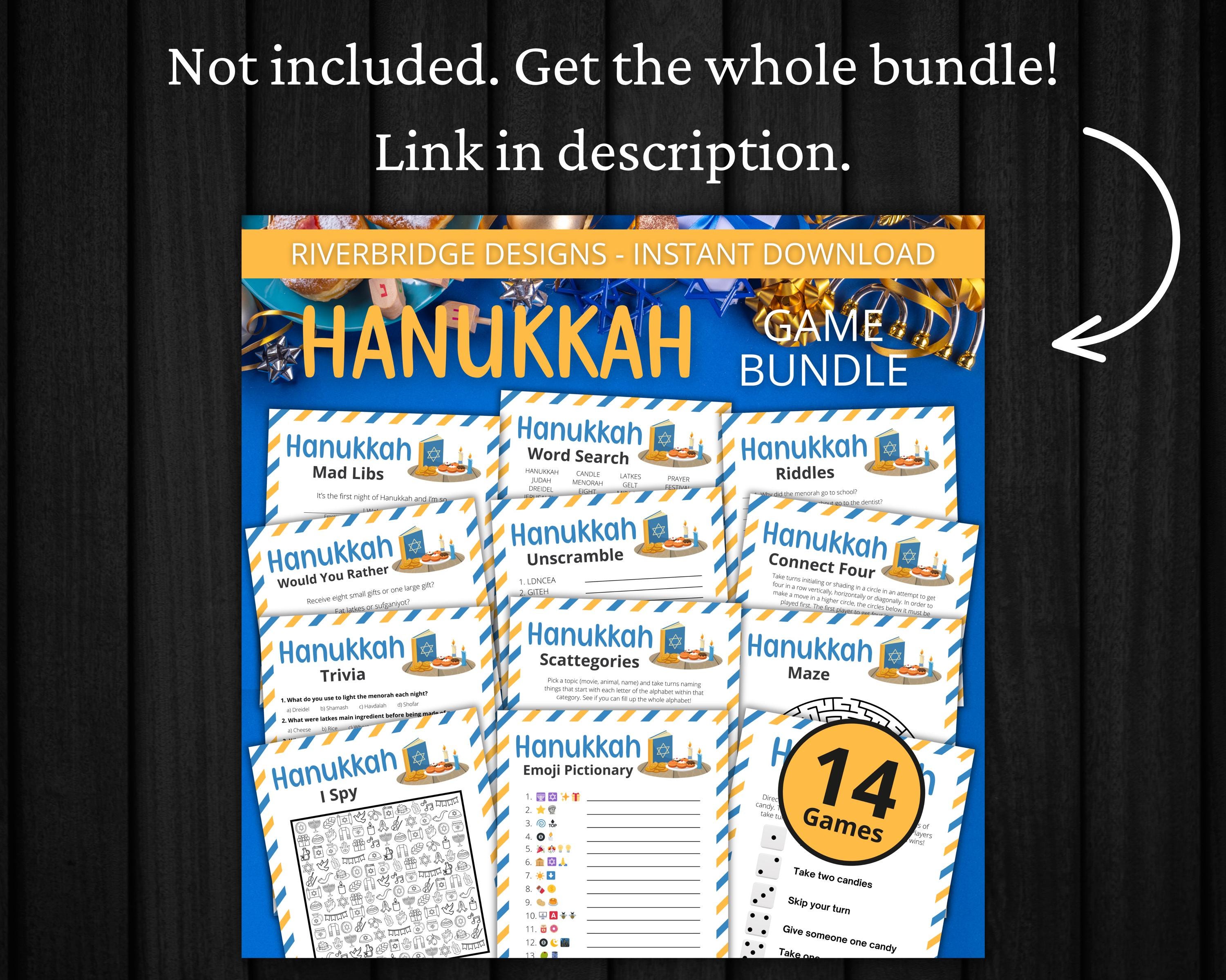 Hanukkah Would You Rather Game | Printable Chanukah Game | Hanukkah ...