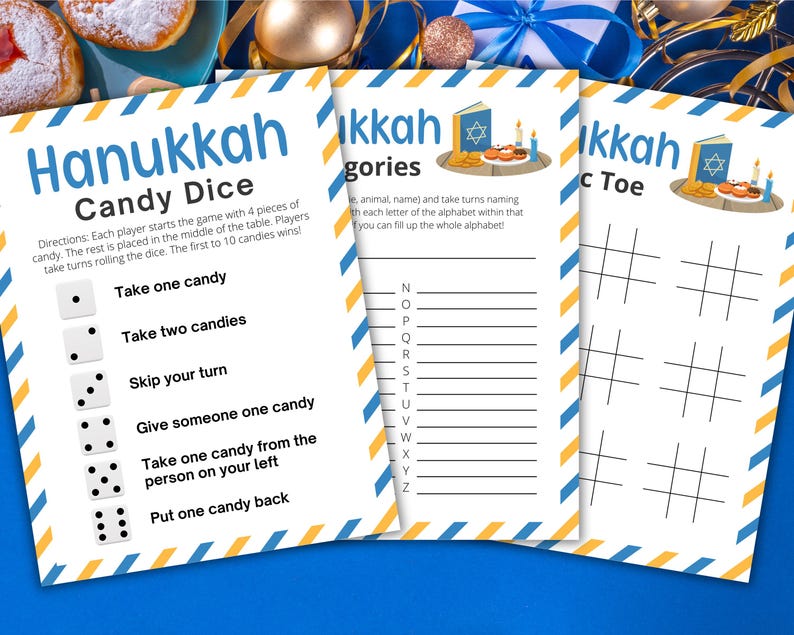 Hanukkah Game Bundle | Printable Hanukkah Games for Kids and Adults ...