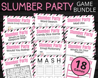 Slumber Party Word Search Printable Sleepover Games for Kids and Teens ...
