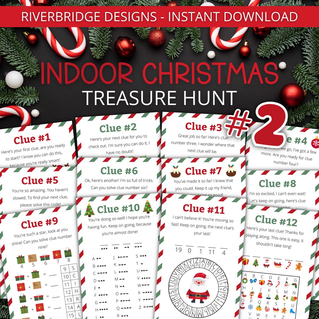 Indoor Christmas Treasure Hunt #2 for Older Kids | Christmas Scavenger ...