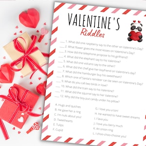 Valentine's Day Riddles | Valentine's Party Games | Valentines Day ...