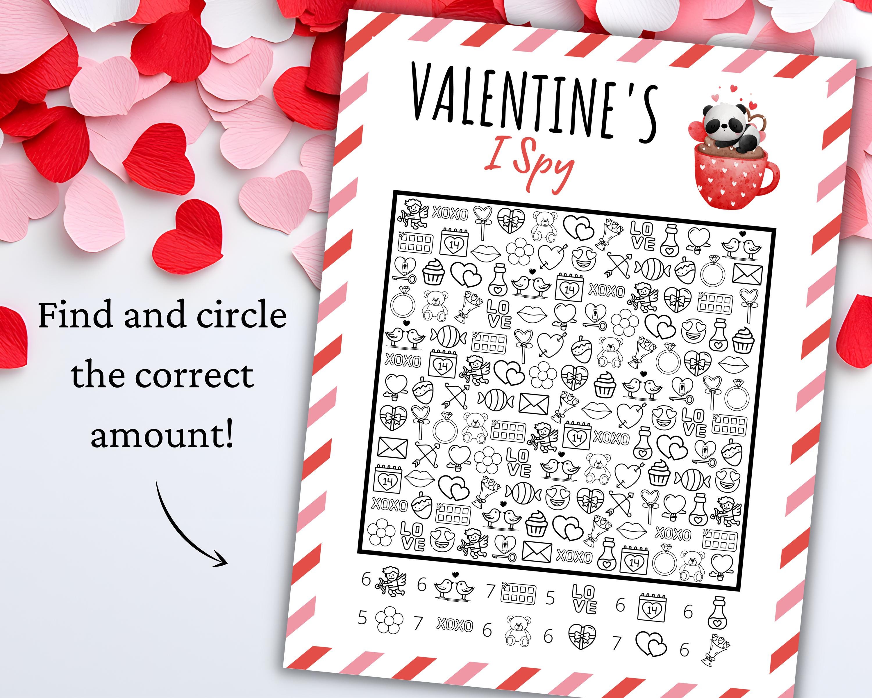 Valentine's Day I Spy Game | Valentine's Party Games | Valentines Day ...