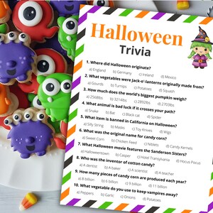 Halloween Trivia | Printable Halloween Game | Halloween Activity for ...