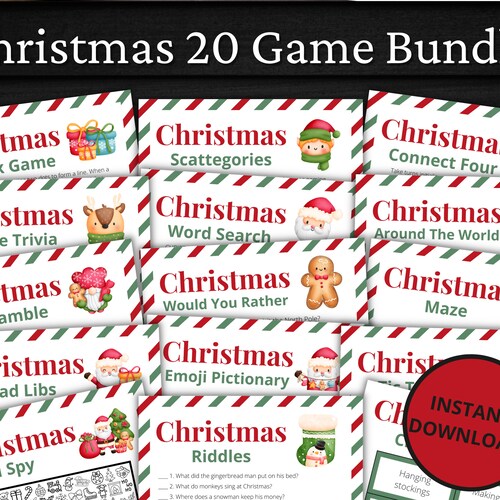 Christmas Games Bundle Printable Christmas Activities - Etsy