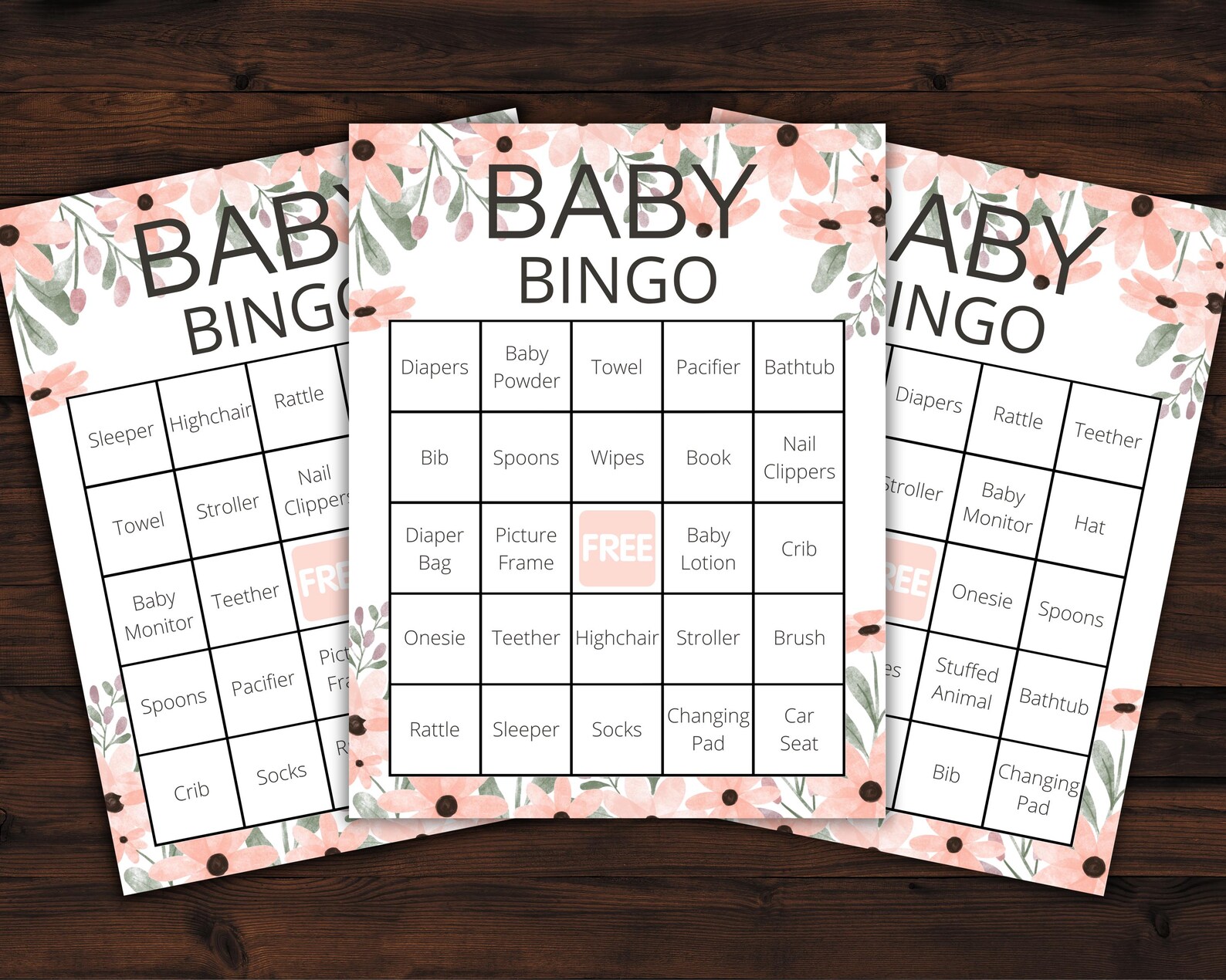 Baby Shower Bingo | Baby Shower Games | Printable Activities | Instant ...