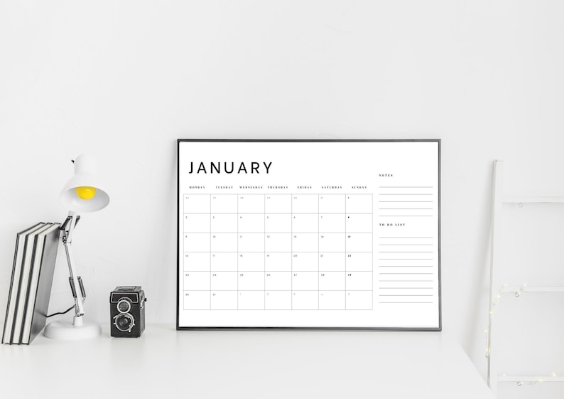 2023 Calendar, Printable Monthly Planner 2023, A3 / A4 Sizes, Vertical ...