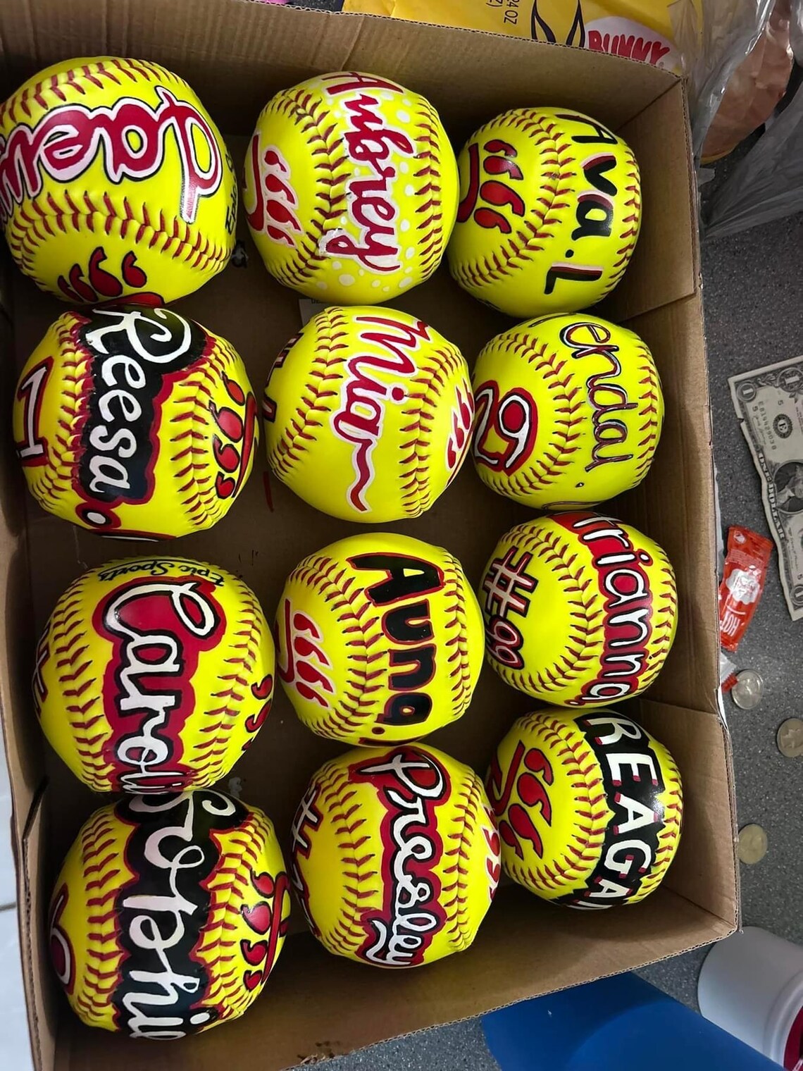 Custom Painted Softballs - Etsy