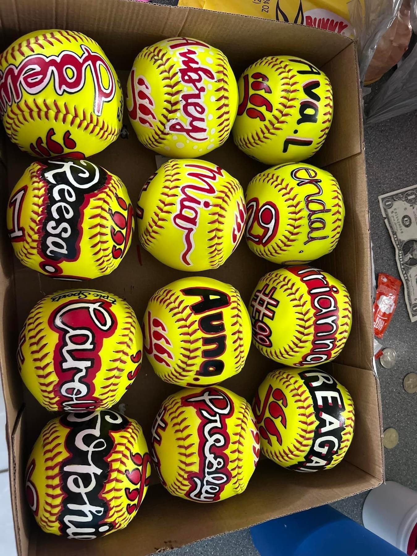 Custom Painted Softballs - Etsy