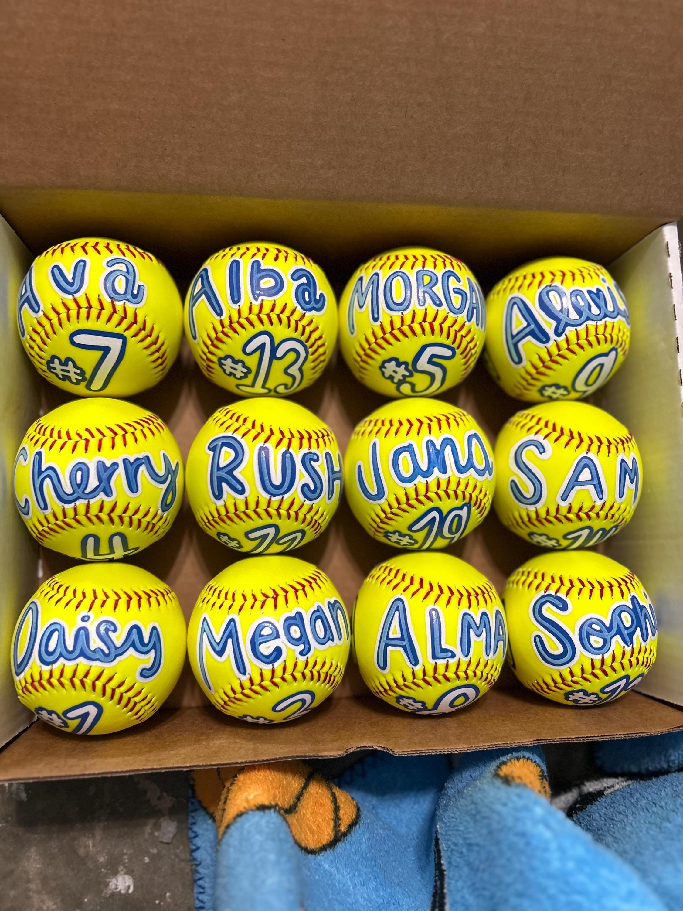 Custom Painted Softballs - Etsy