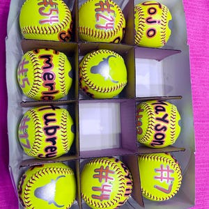 Custom Painted Softballs - Etsy