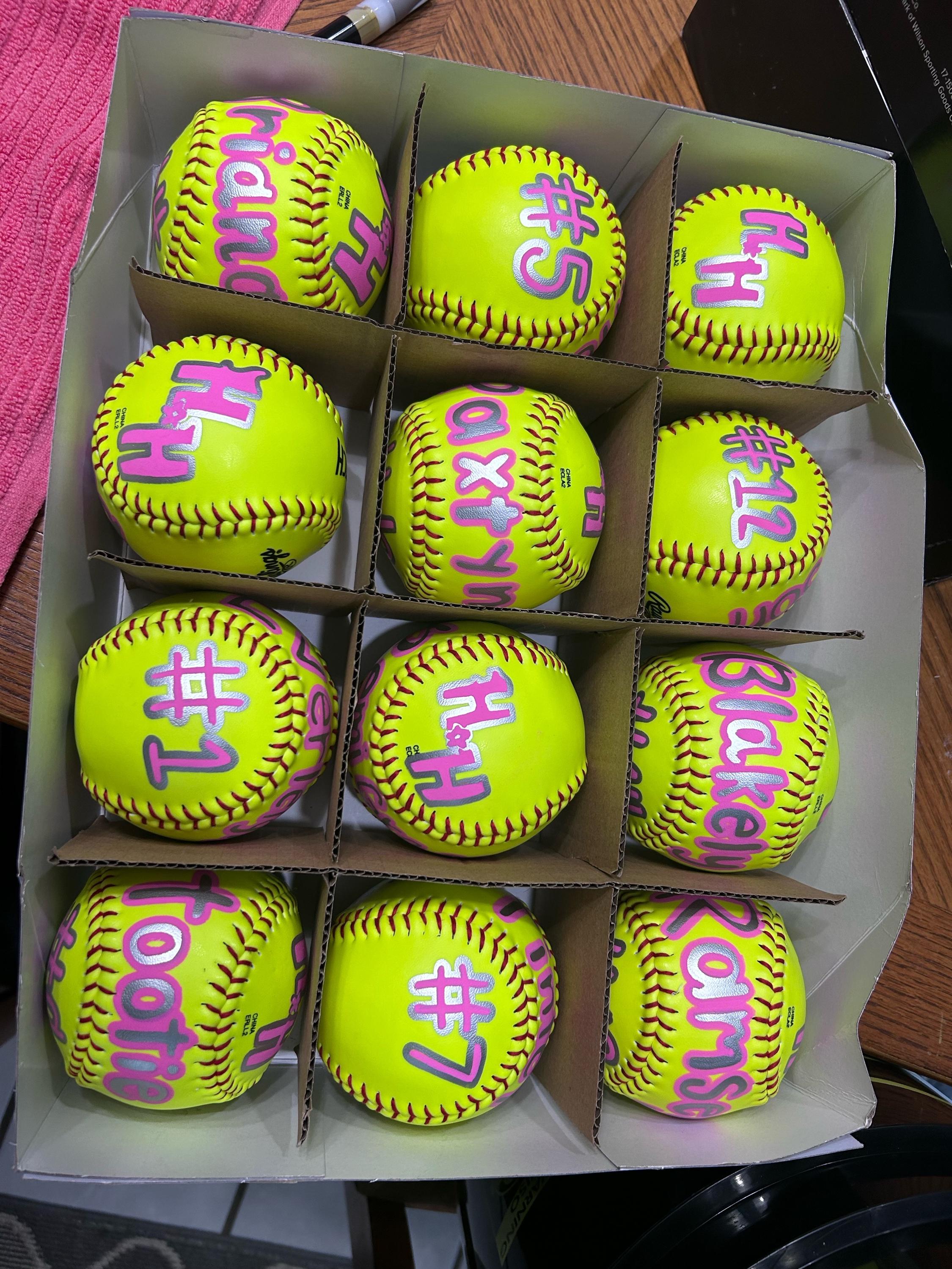 Custom Painted Softballs - Etsy