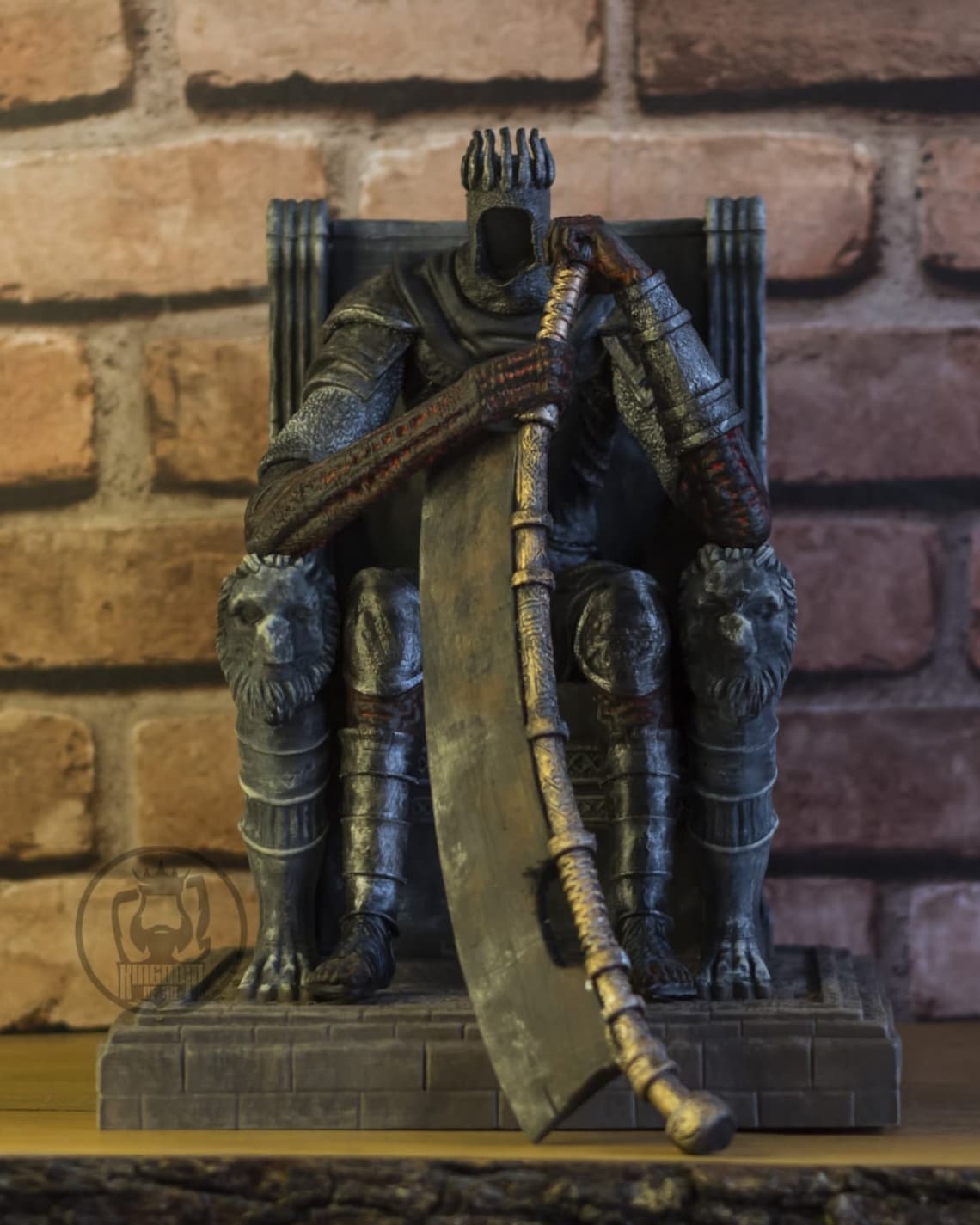 Dark Souls Yhorm the Giant Figure Yhorm on Throne Figure - Etsy