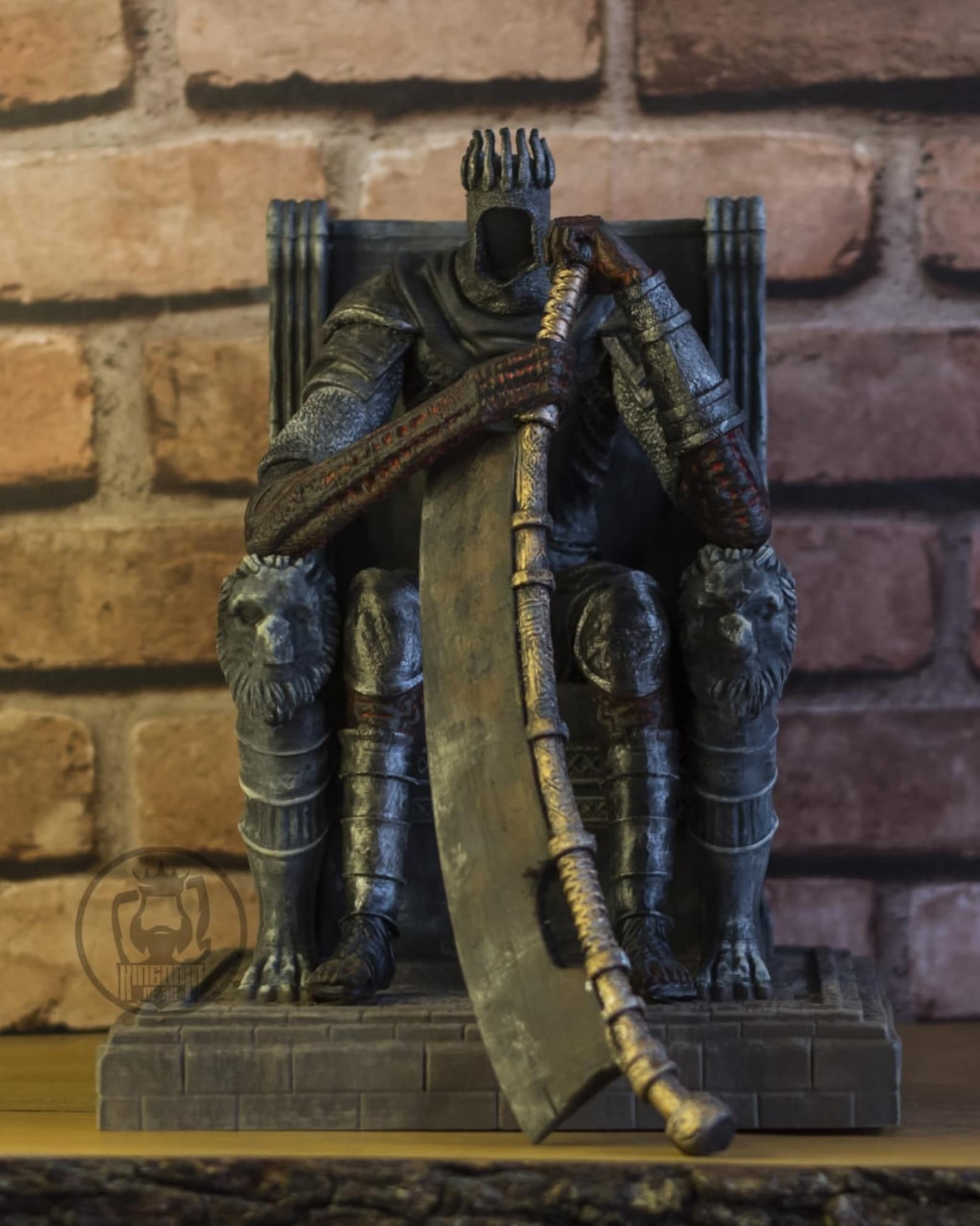 Dark Souls Yhorm the Giant Figure Yhorm on Throne Figure - Etsy