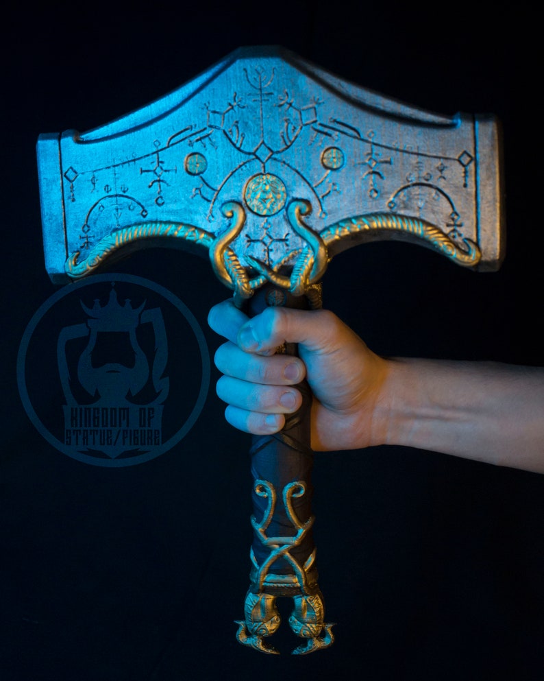 God of War Mjolnir Kratos Statue Thor Hammer Kratos Cosplay - Etsy ...