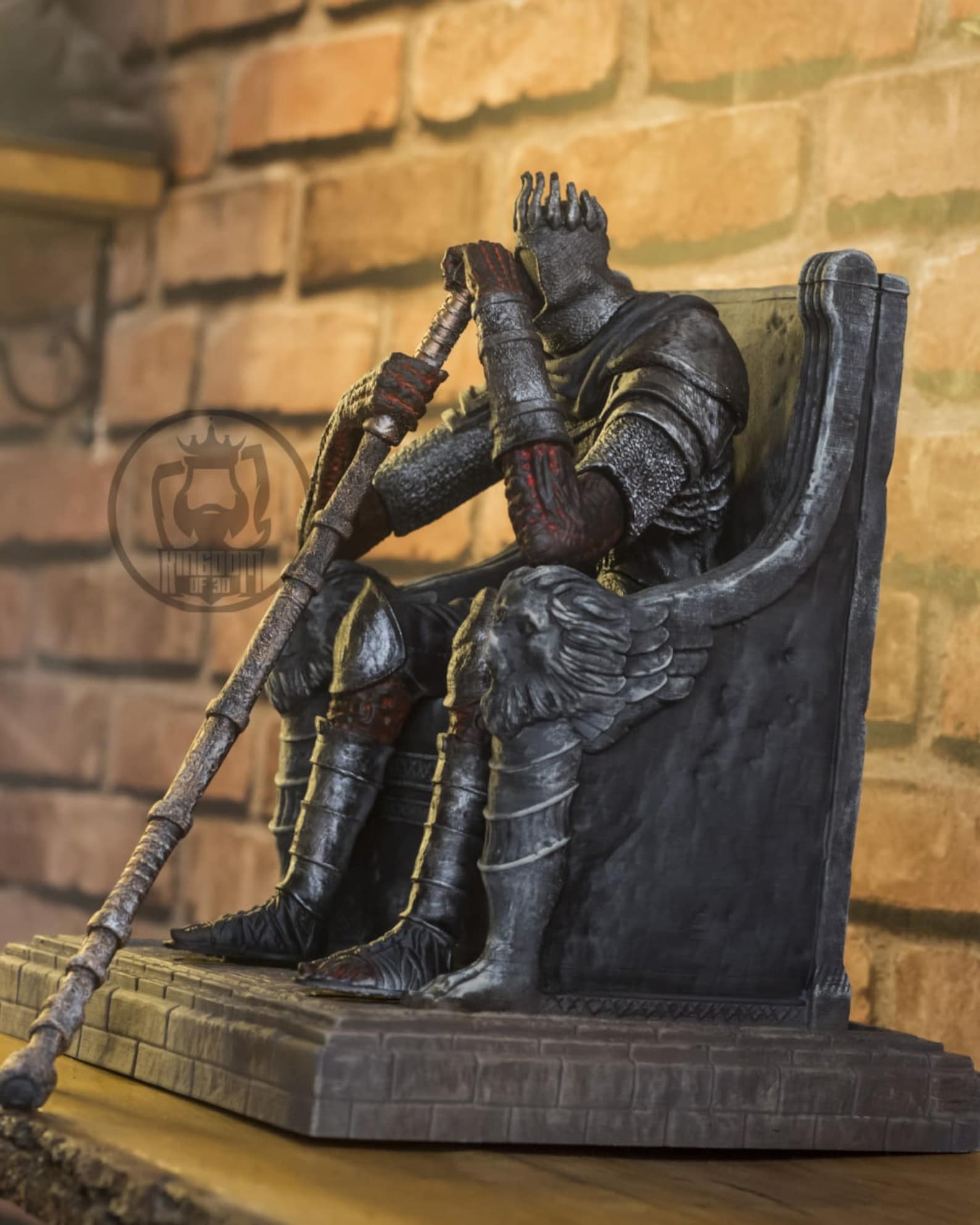 Dark Souls Yhorm the Giant Figure Yhorm on Throne Figure - Etsy