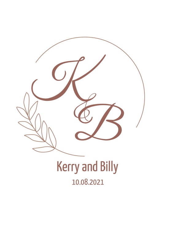 Wedding Logo Wedding Monogram Wedding Initials Digital | Etsy
