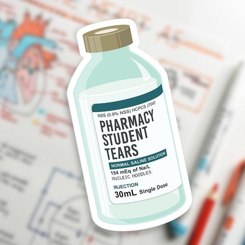 Pharmacy Student Tears Sticker Medical Sticker Pharmacy - Etsy