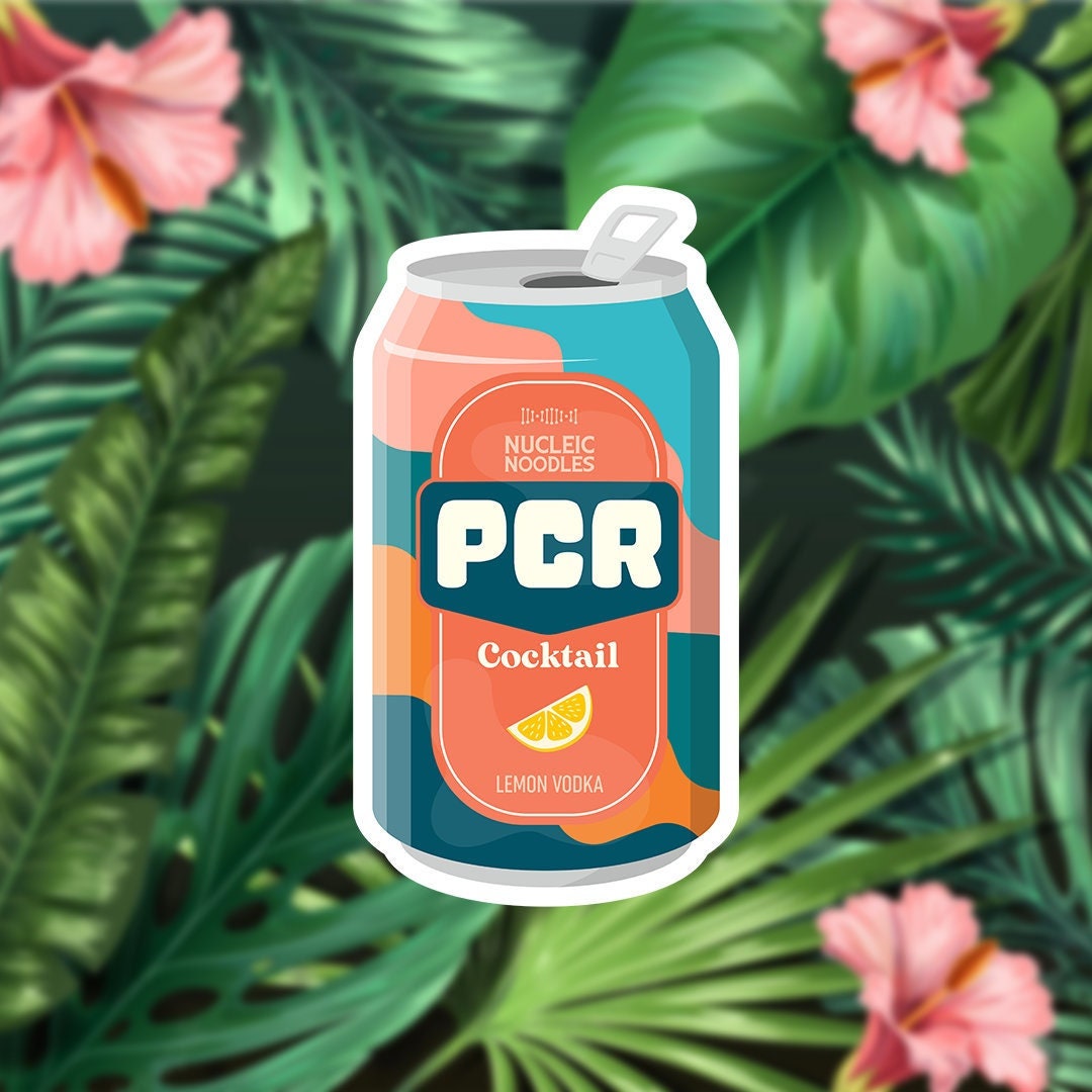 PCR Cocktail Sticker Funny Chemistry Sticker Biology - Etsy