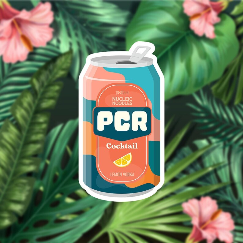 PCR Cocktail Sticker Funny Chemistry Sticker Biology - Etsy